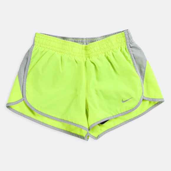 Nike | Shorts | Nike Dri Fit Neon Green Running Shorts With Spandex ...